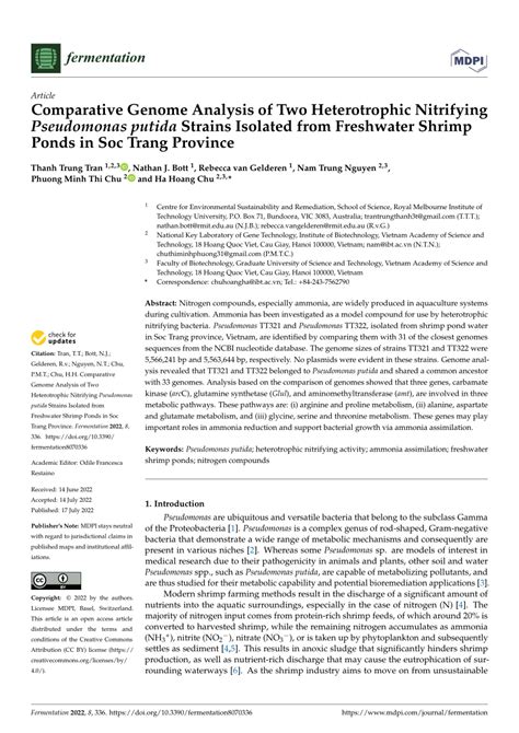 Pdf Comparative Genome Analysis Of Two Heterotrophic Nitrifying