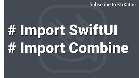 Swiftui Combine Ktrkathir Xcode 11 Swiftui Youtube