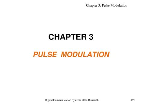 PPT CHAPTER 3 PULSE MODULATION PowerPoint Presentation Free Download ID 4340849