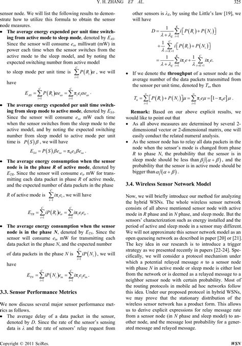 An Energy Based Stochastic Model For Wireless Sensor Networks
