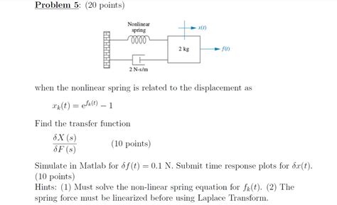 problem 5 20 points nonlinear spring 0000 hhhhhhhh