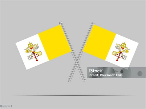 바티칸 국기 지구 지구지구와 두 깃대에 블루 오션과 녹색 아메리카 아프리카와 아시아 대륙 원래 색상과 비율 벡터 일러스트레이션 국가 세트 국가 관광명소에 대한 스톡 벡터