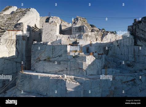 Photographic Documentation Of A Quarry For The Extraction Of Blocks Of White Statuary Stock