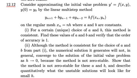 1215 Determine The Order Of The Linear Multistep