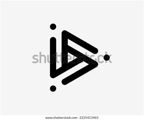 Triangle Perspective 3d Line Rounded Play Stock Vector Royalty Free 2225413465 Shutterstock