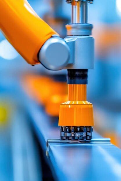 Precision Robotics Assembling Components In Hightech Factory During Daylight Premium Ai