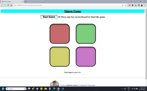 github abhishekanandok simongame play this basic simon game