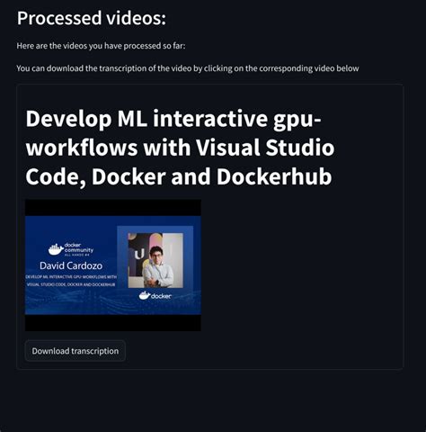 Genai Stack Building A Video Analysis And Transcription Chatbot Docker