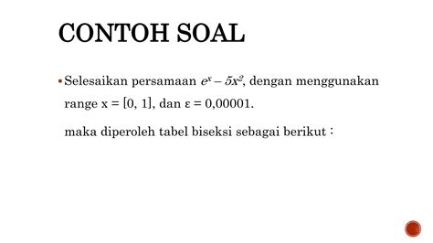 Persamaan Non Linear Materi 2 Metode Biseksi Pptx