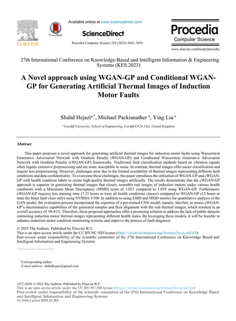 pdf a novel approach using wgan gp and conditional wgan gp for