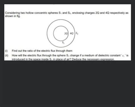Considering Two Hollow Concentric Spheres S1 And S2 Enclosing Charges