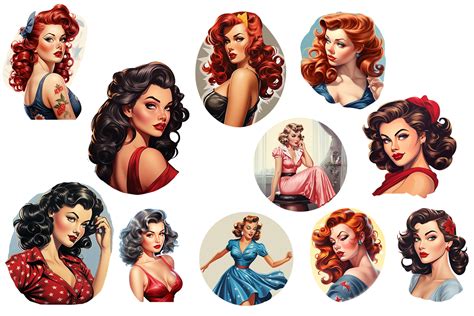 Vintage Pin Up Girl Sublimation By Elenazlataart Thehungryjpeg