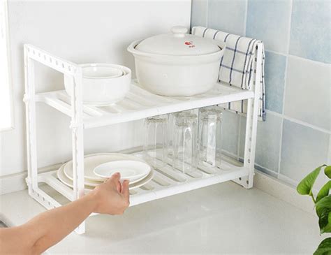 Купити Регульована кухонна полиця для зберігання кухонного приладдя Kitchen Rack Органайзер на