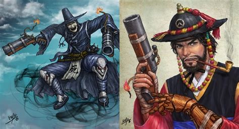 ‘조선시대판 오버워치 영웅 금손님의 그림 자랑