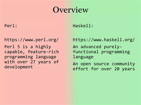 Is Haskell An Acceptable Perl PPT