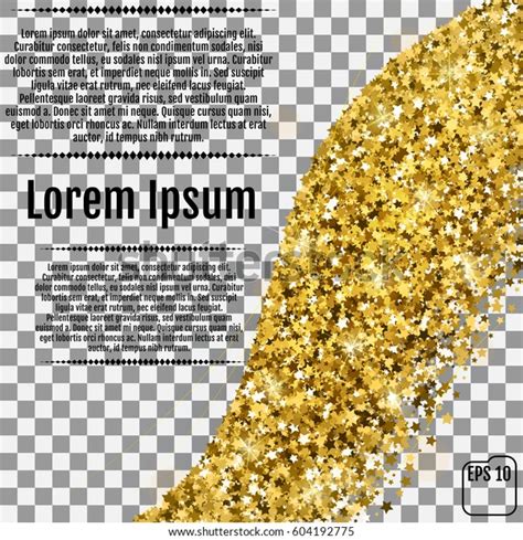 Golden Stars Falling Down Vector Illustration Stock Vector Royalty