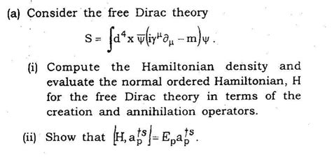 solved a ﻿consider the free dirac