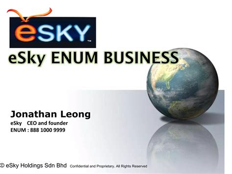 Esky Enum Business Presentation By Esky Holdings Productscompany