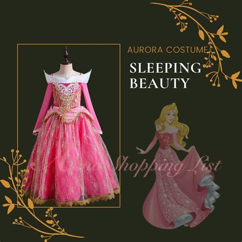 Aurora Costume Sleeping Beauty Princess Dress Girl Birthday Dress
