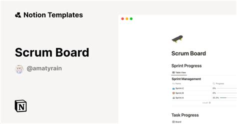 Scrum Board Template Notion Marketplace