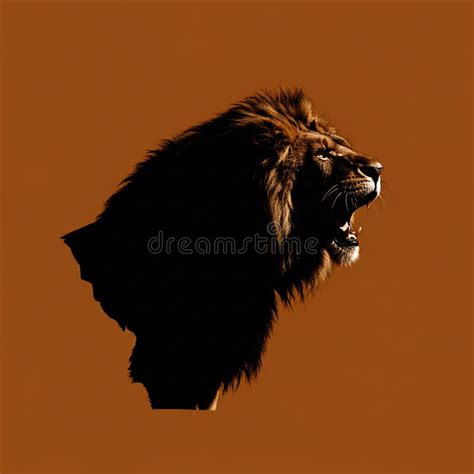 Silhouette Roaring Lion Stock Illustrations 3 119 Silhouette Roaring