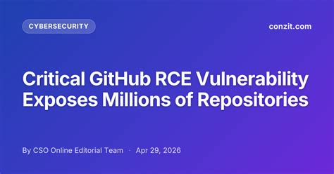 Critical Github Rce Vulnerability Exposes Millions Of Reposi