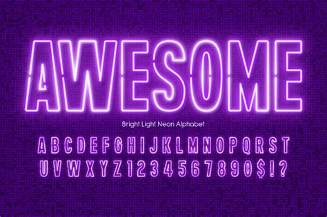 네온 엑스트라 브라이트 3d 알파벳 복고풍 미래 지향적 인 오리지널 타입 네온에 대한 스톡 벡터 아트 및 기타 이미지 네온 컴퓨터 글자 타자 치기 Istock