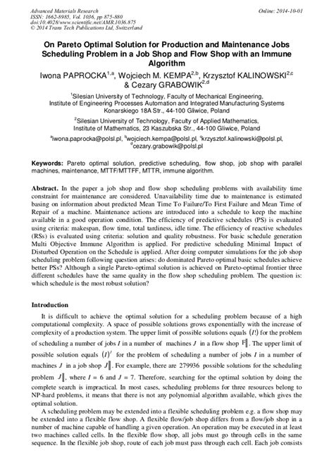 On Pareto Optimal Solution For Production And Maintenance Jobs