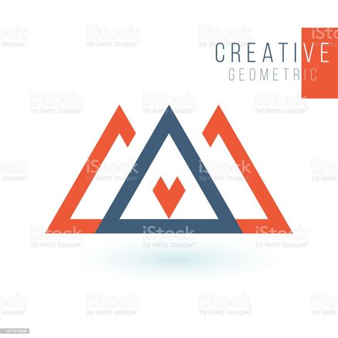 회사 로고에 대 한 창조적인 블루 트리 니 미래 삼각형 기호 디자인입니다 트리플 마운틴 기업 기술 기하학적 정체성 개념 흰색