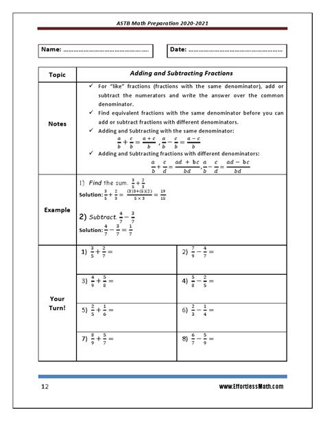 Astb Math Preparation 2020 2021 Astb Math Workbook 2 Full Length Astb Math Practice Tests