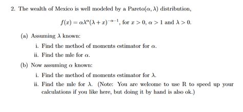 Statistics Mle And Moments In Pareto Distribution Mathematics Stack