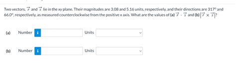 Two Vectors Vecr ﻿and Vecs ﻿lie In The Xy Plane