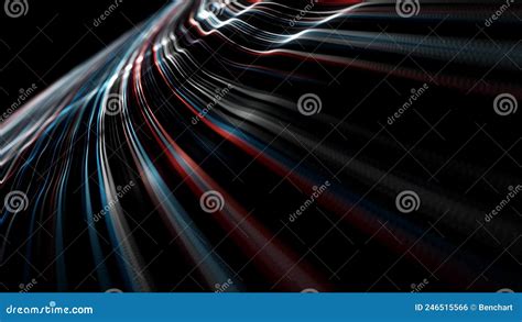 Abstract Flowing Particle Lines Data Concept Background Loop Stock Footage Video Of Flare