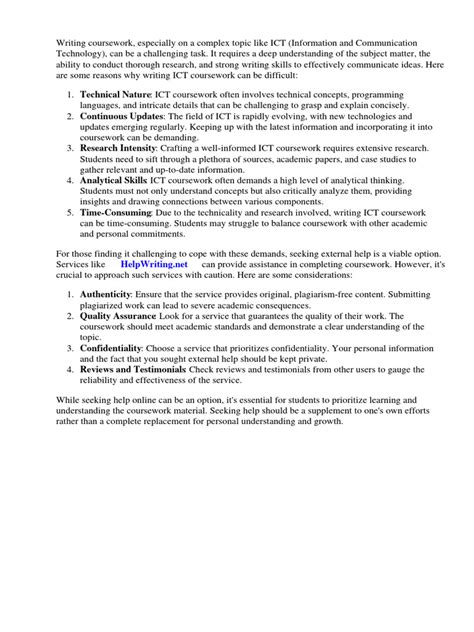 Ict Coursework 2016 Pdf Educational Technology Information And Communications Technology
