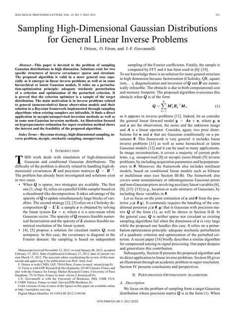 pdf sampling high dimensional gaussian distributions for general