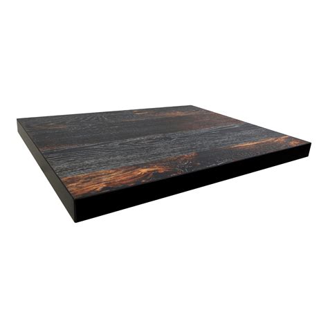 24x30 Indoor 2 Inch Thick Melamine Table Top With Burnt Woodgrain