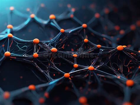 Abstract Digital Background Of Neural Networks Stock Illustration