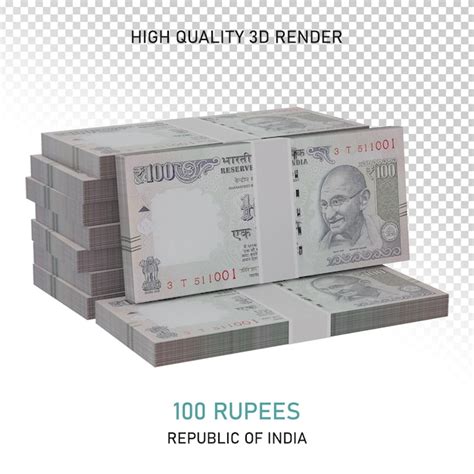 Premium Psd India 100 Rupees High Quality 3d Render Png