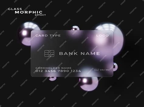 Premium Psd Glass Morphism Card Mockup Template