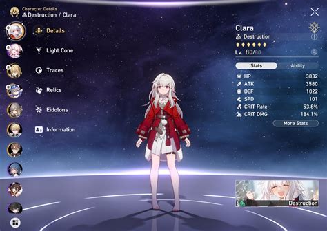 Just Need To Finish Her Traces But Relic Farming For Clara Is Done Rclaraprotectionclub