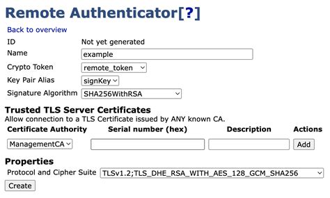 Setting Up A Remote Authenticator