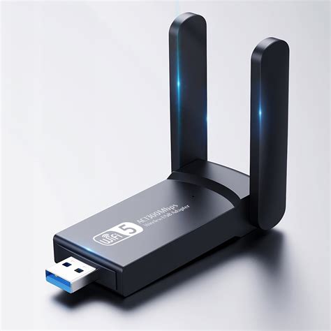 Безжичен адаптер, двулентов, мрежа 2,4 Ghz / 5 Ghz, 1300 Mbps, USB 3.0 ...