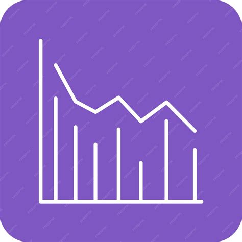 Premium Vector Declining Line Graph Icon Vector Image Can Be Used For