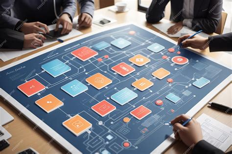 premium photo ux ui flowchart application development prototype