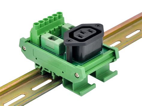 Din Rail Mount Ac 250v Iec320 C13 Receptacle Outlet Power Module With