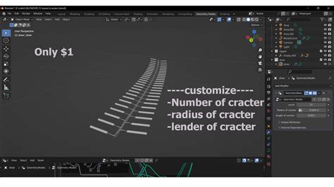 3d Full Procedural Cracker Model And Full Customizable Made From Geometry Node Model