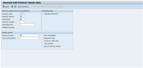 FBZ SAP Tcode Payment With Printout