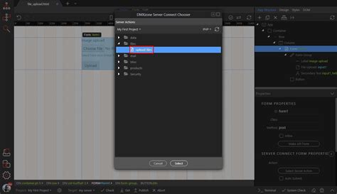 wappler documentation uploading single file to your server