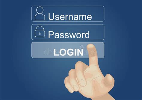 Login On Touch Screen Stock Illustration Illustration Of Password
