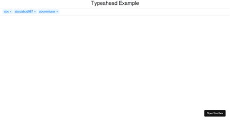 Bootstrap Typeahead Codesandbox